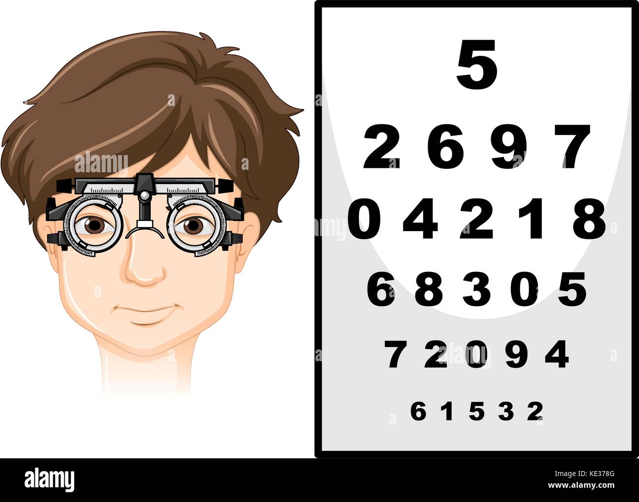 Vision test man eye Stock Vector Images - Alamy