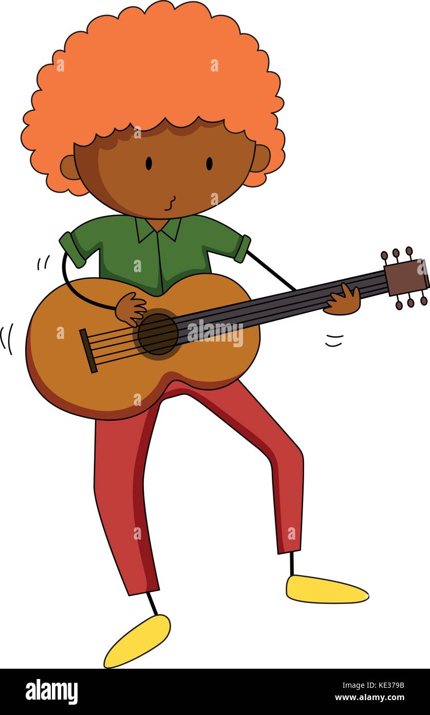 Man playing classical guitar illustration Stock Vector Image & Art - Alamy