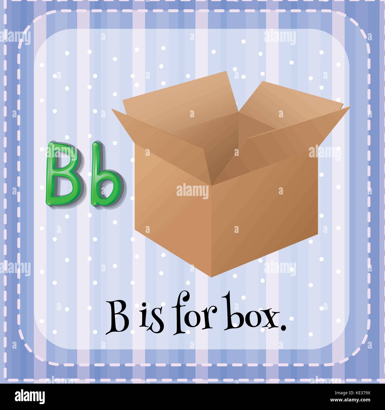 Flashcard letter B is for box illustration Stock Vector Image & Art - Alamy