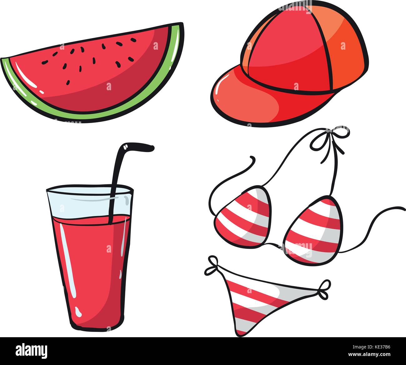 Red and green bikini Cut Out Stock Images & Pictures - Alamy