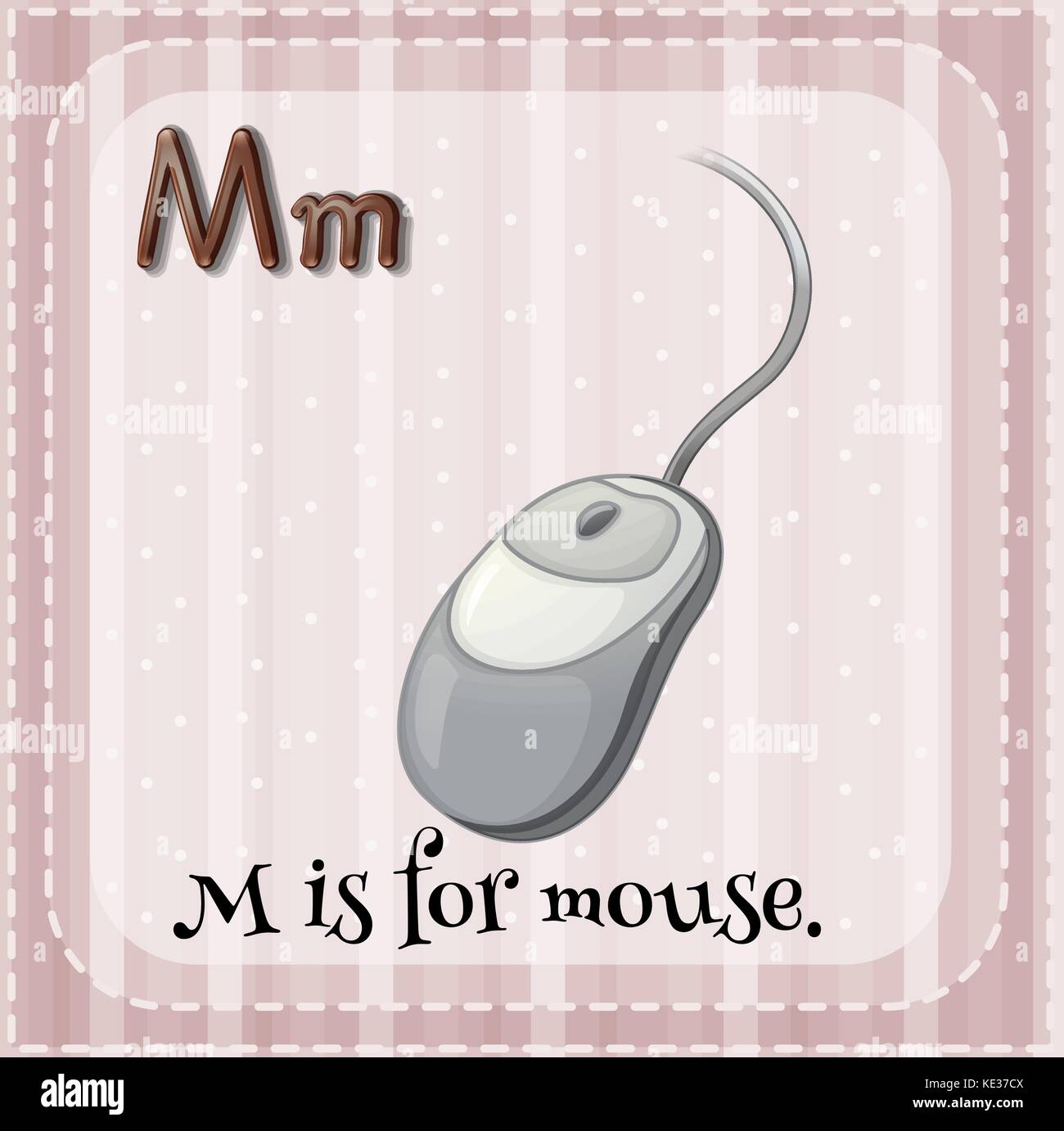 Flashcard of letter M illustration Stock Vector Image & Art - Alamy