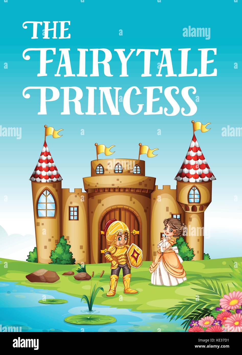 Fairy tale princess and knight illustration Stock Vector Image & Art ...