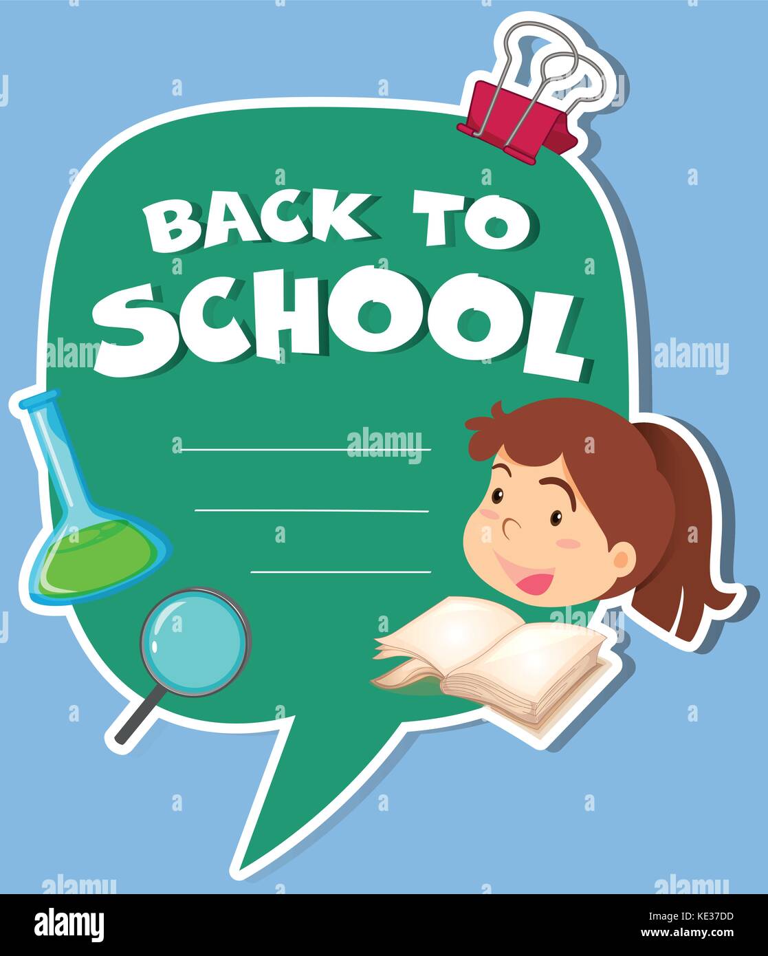 Paper design with back to school theme illustration Stock Vector Image ...