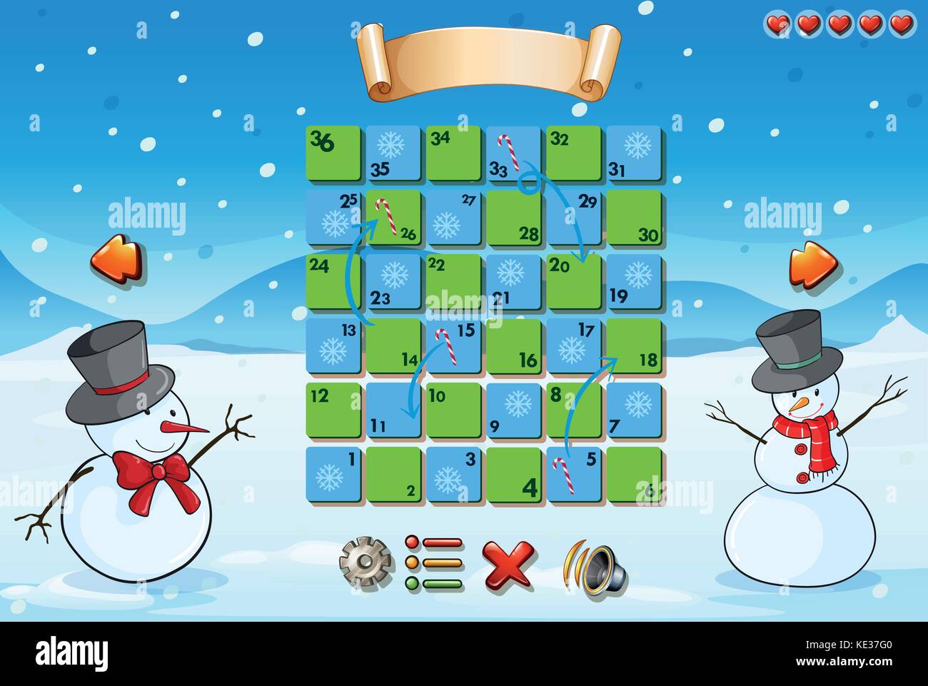 Game template with snowman illustration Stock Vector Image & Art - Alamy