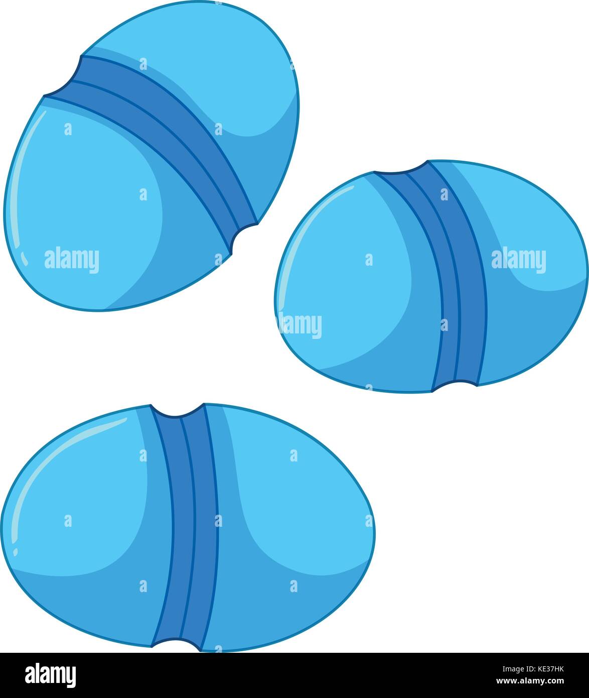 Blue round shaped bacteria in intestines illustration Stock Vector ...