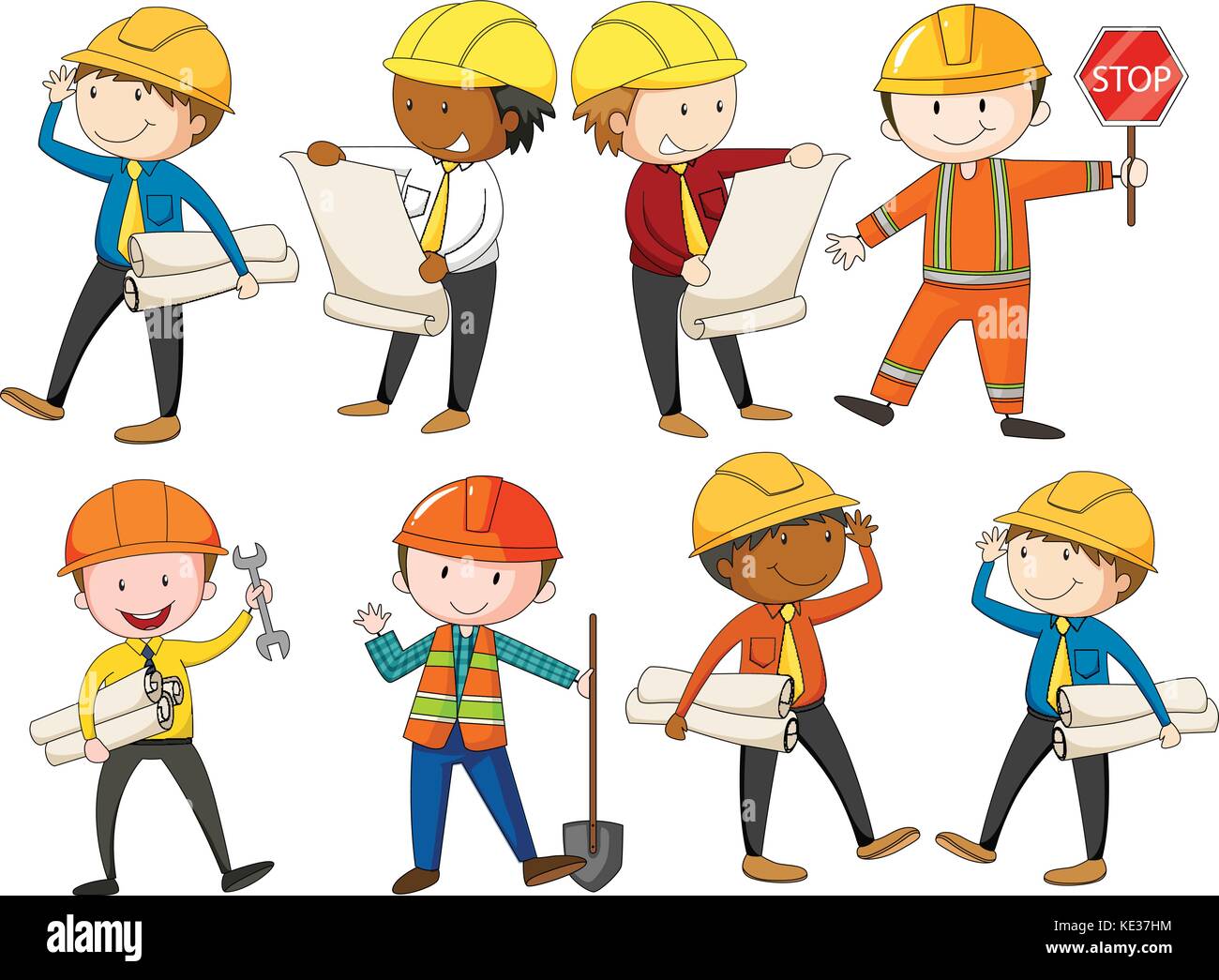Construction Employees Clipart