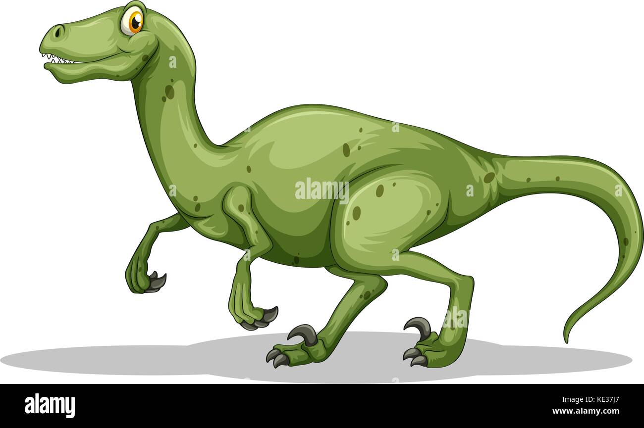 Green dinosaur with sharp claws illustration Stock Vector Image & Art ...