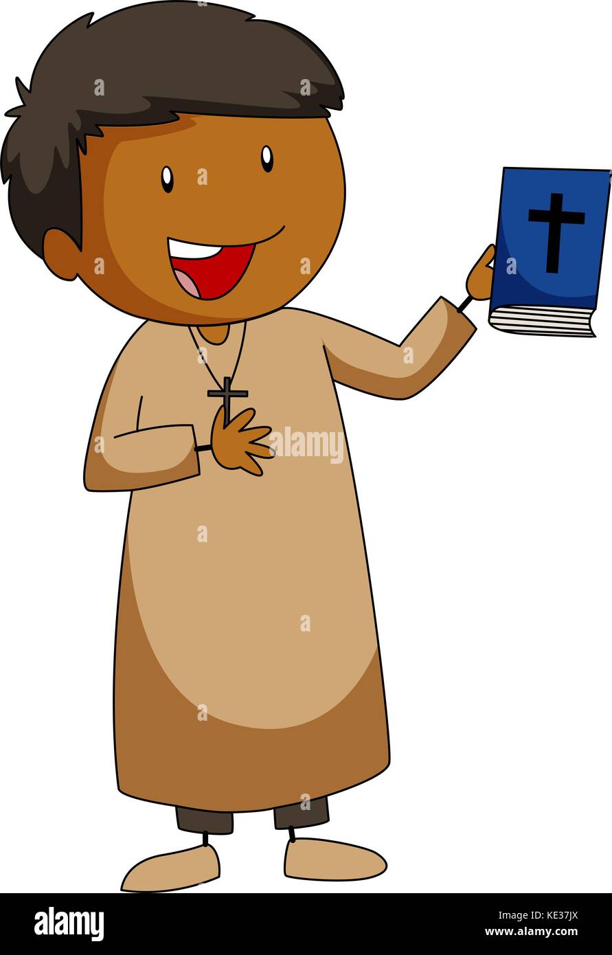 Smiling priest Stock Vector Images - Alamy
