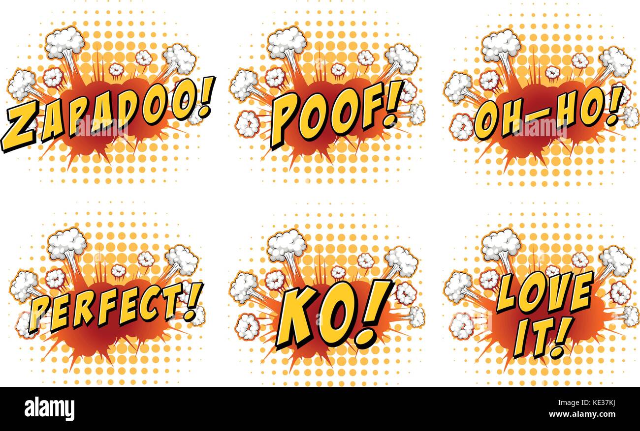 Words design on cloud explosion illustration Stock Vector Image & Art ...