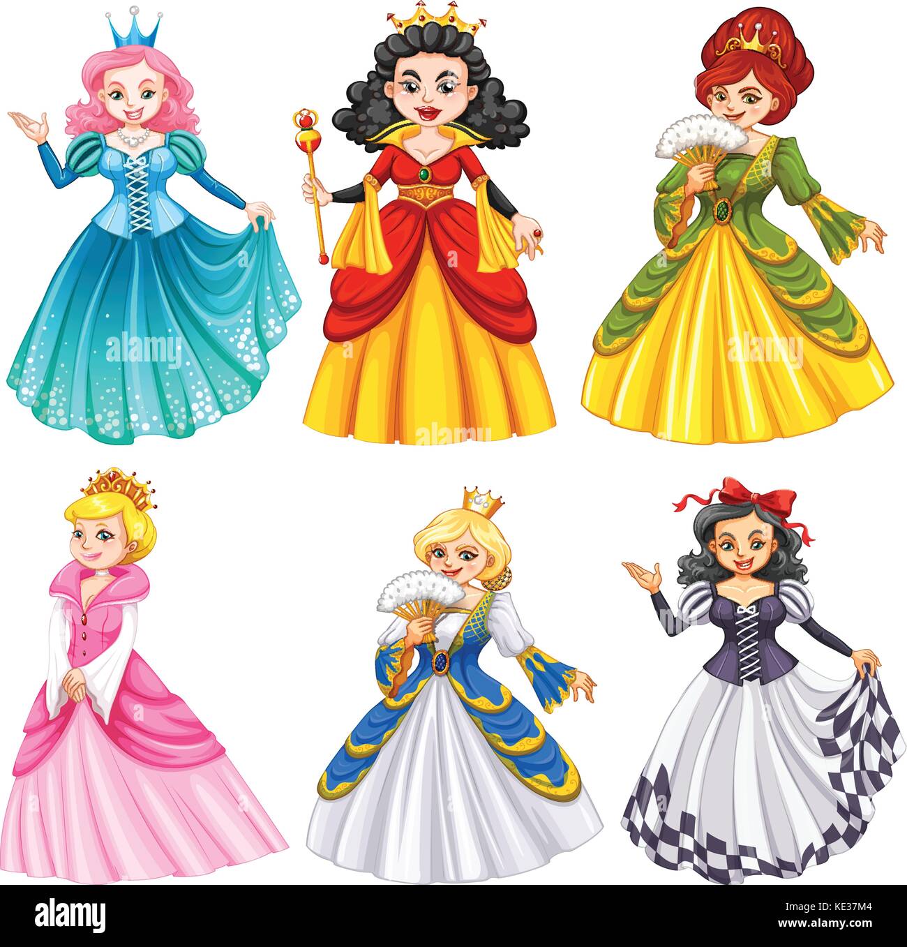 Lady in beautiful costume Stock Vector Images - Alamy