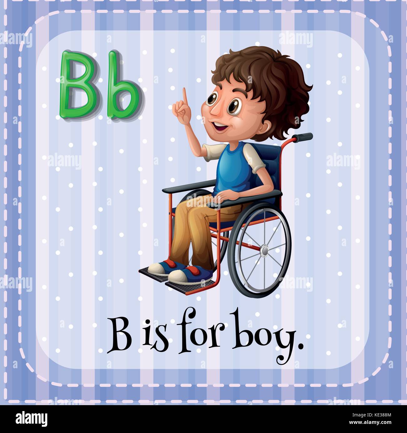 Flashcard letter B is for boy illustration Stock Vector Image & Art - Alamy