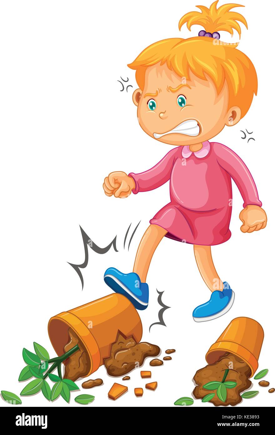 Angry Kicking Clipart