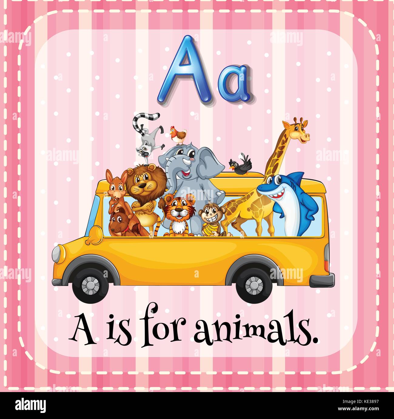 Flashcard letter elephant illustration hi-res stock photography and ...