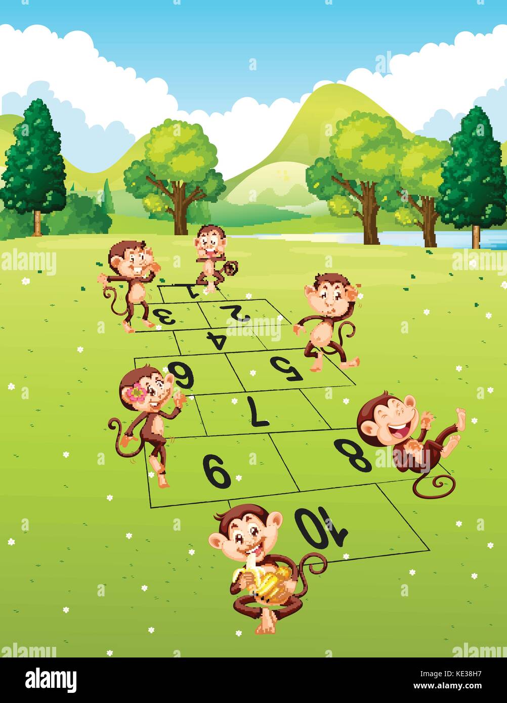 Hopscotch Stock Vector Images - Alamy