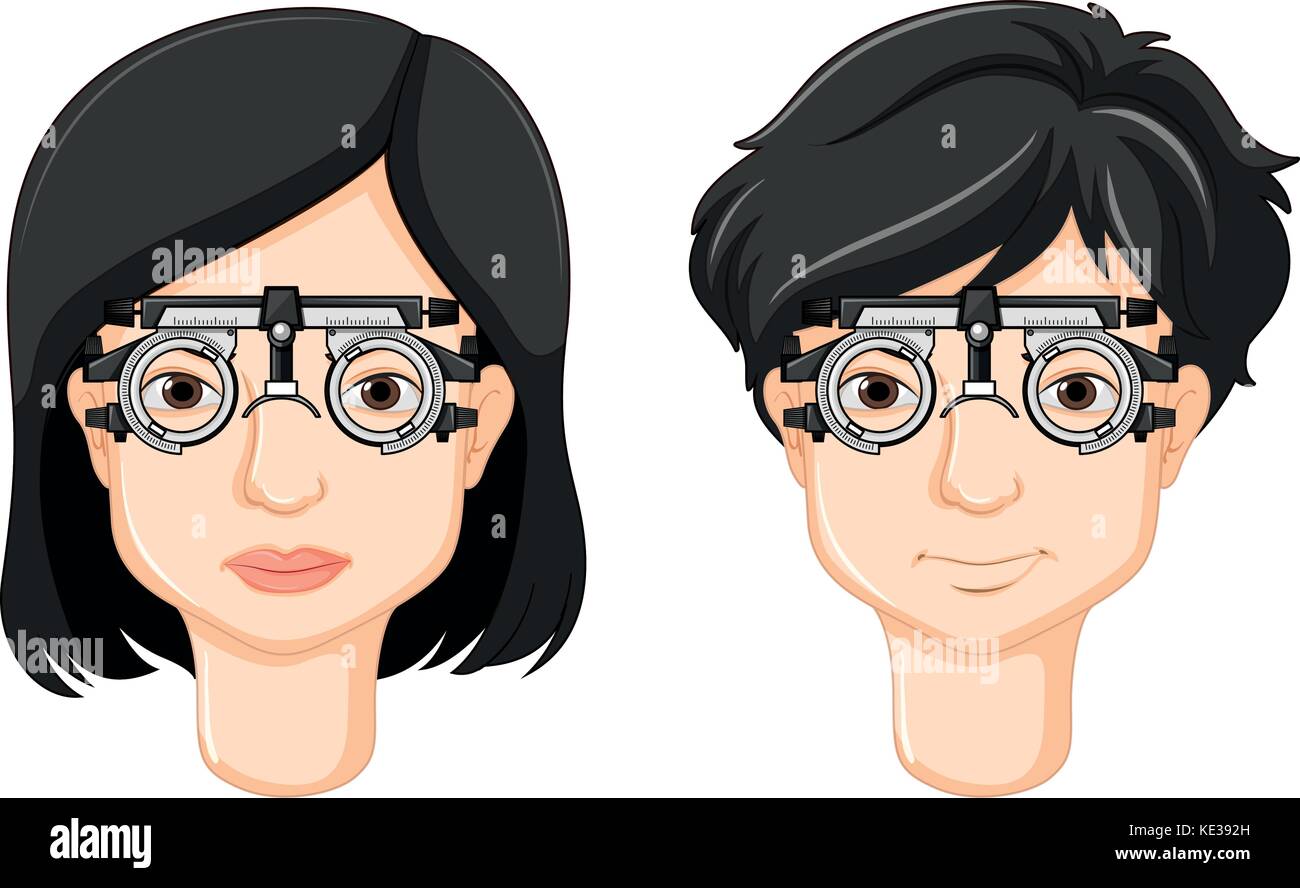 Vision test man eye Stock Vector Images - Alamy