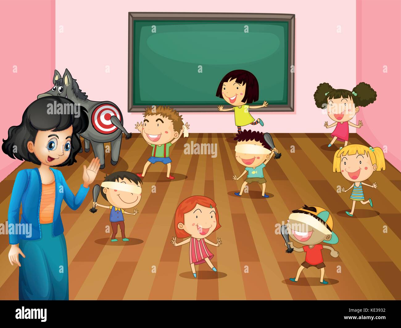 Blind students classroom Stock Vector Images - Alamy