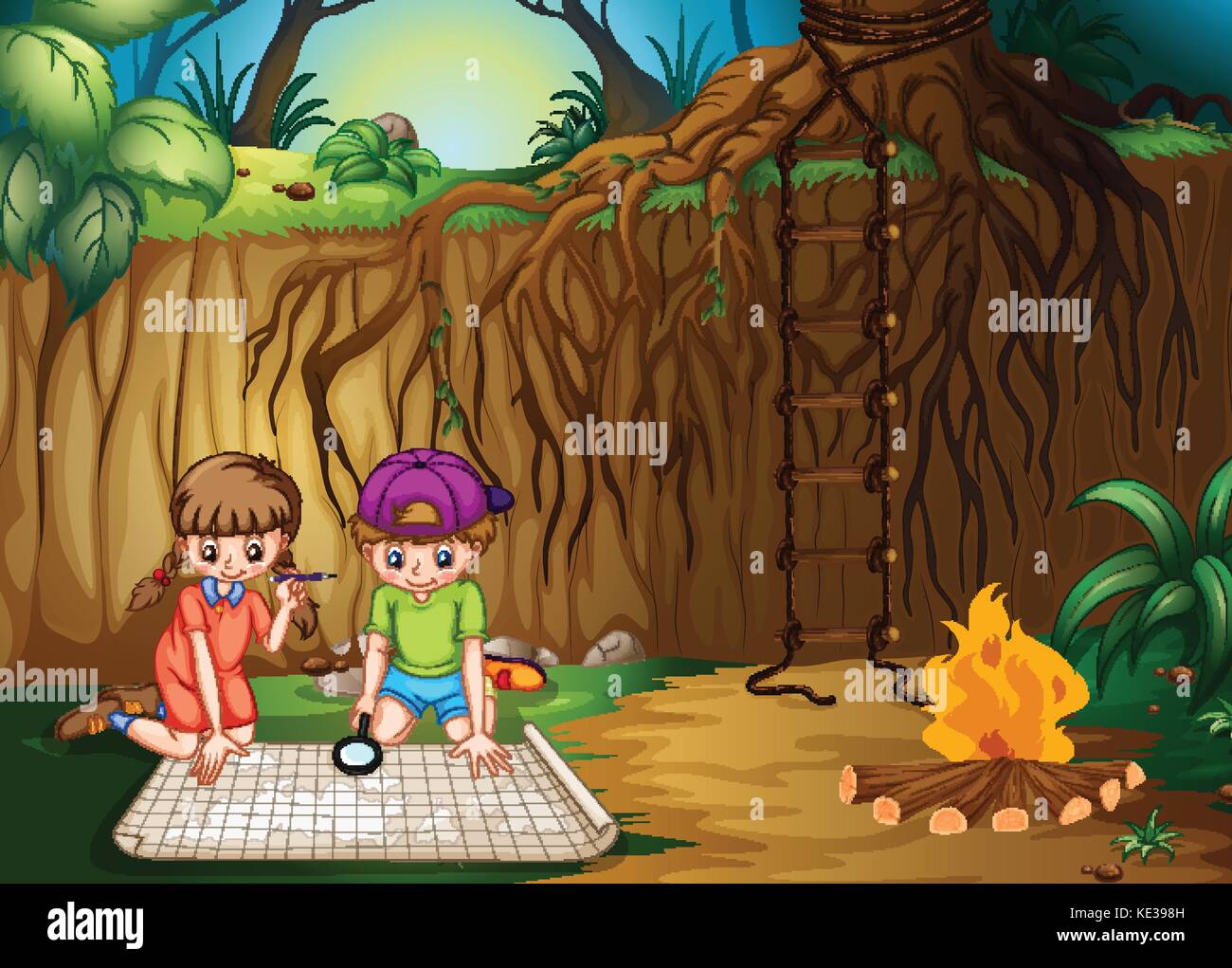 Jungle adventure clipart hi-res stock photography and images - Alamy