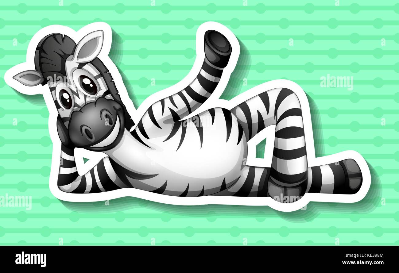 Cartoon illustration zebra waving hi-res stock photography and images ...