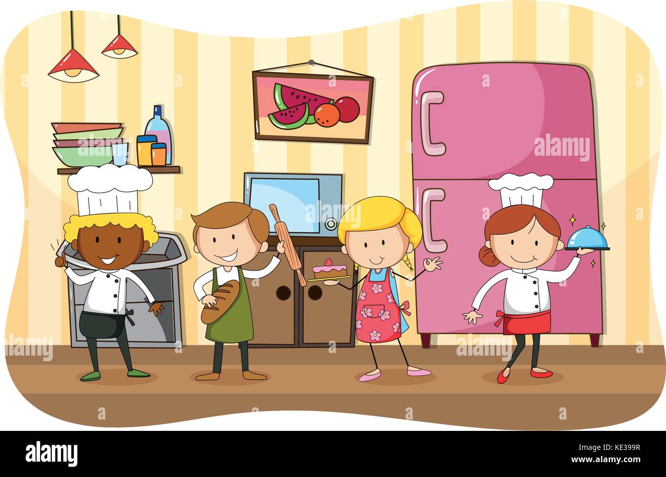 Chef working in bakery Cut Out Stock Images & Pictures - Alamy