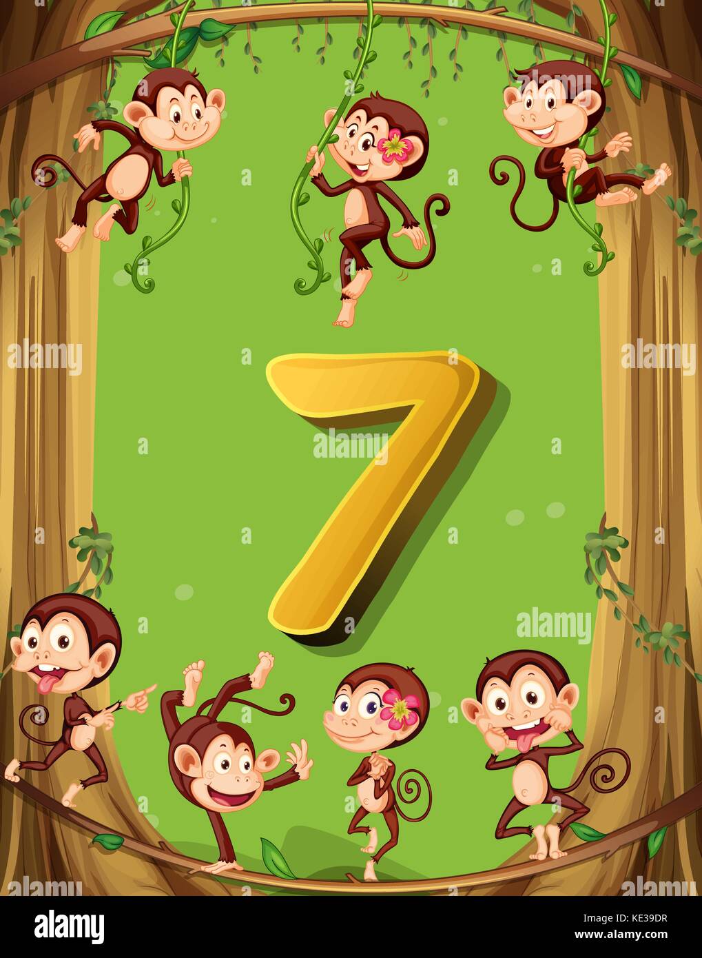 Number 7 worksheet hi-res stock photography and images - Alamy