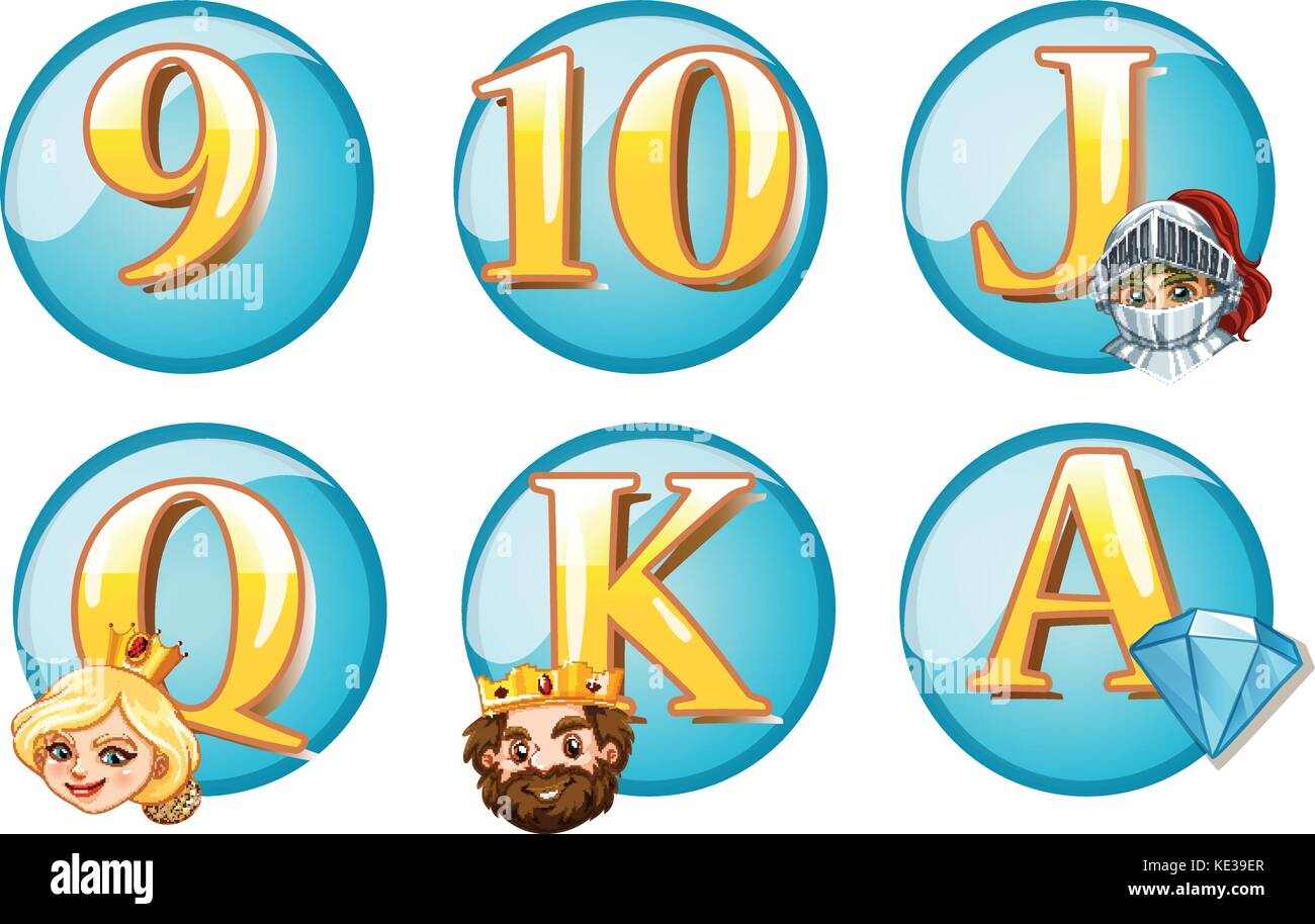 Letters and numbers on round badges illustration Stock Vector Image ...