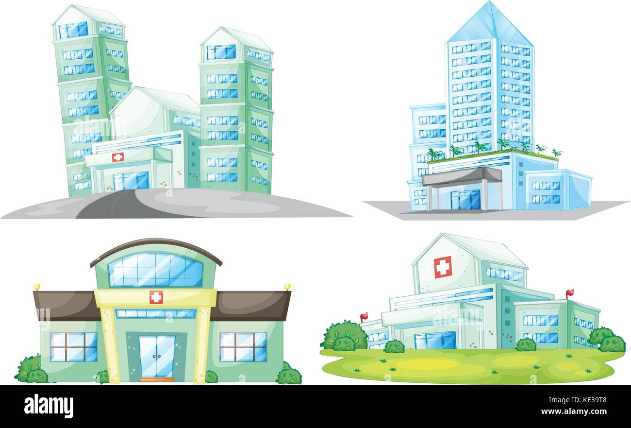 Set of hospital buildings illustration Stock Vector Image & Art - Alamy