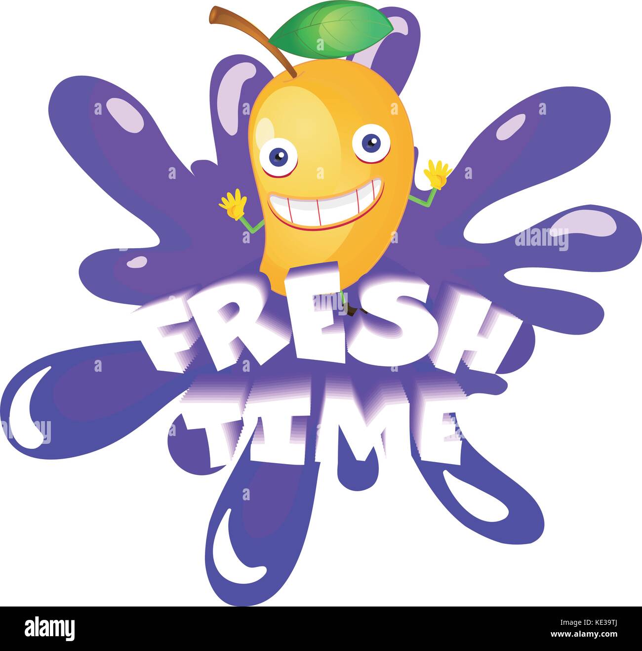 Mango with happy face illustration Stock Vector Image & Art - Alamy