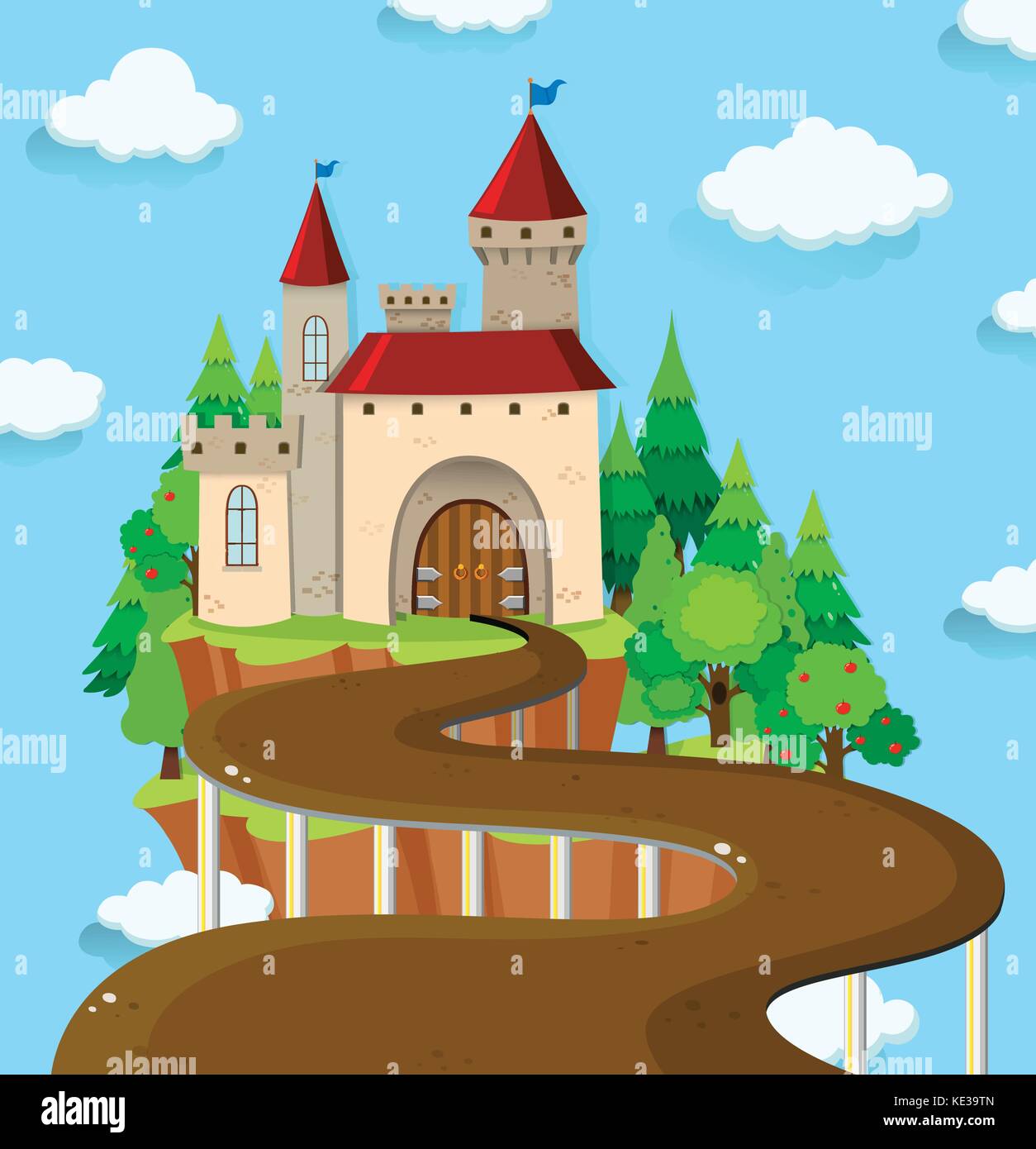Road to the castle illustration Stock Vector Image & Art - Alamy