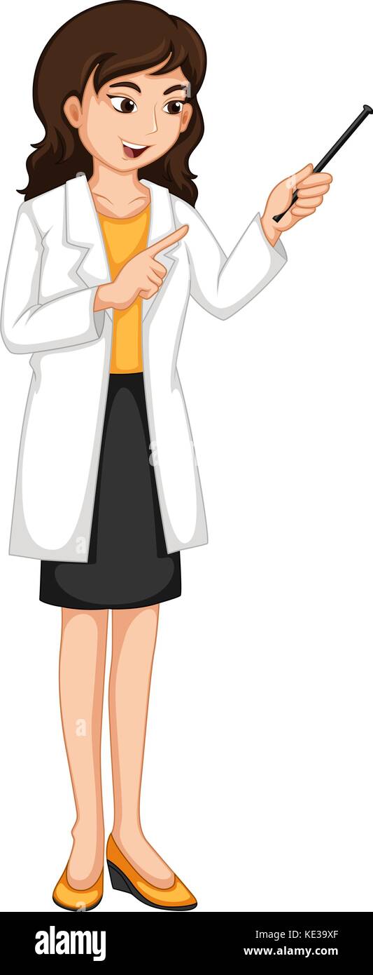 Female ophthalmologist checking eyes illustration Stock Vector Image ...