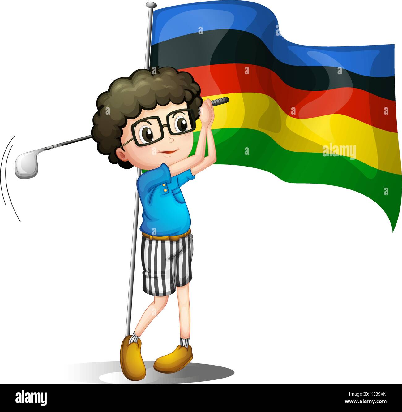 Olympics flag and golf player illustration Stock Vector Image & Art - Alamy