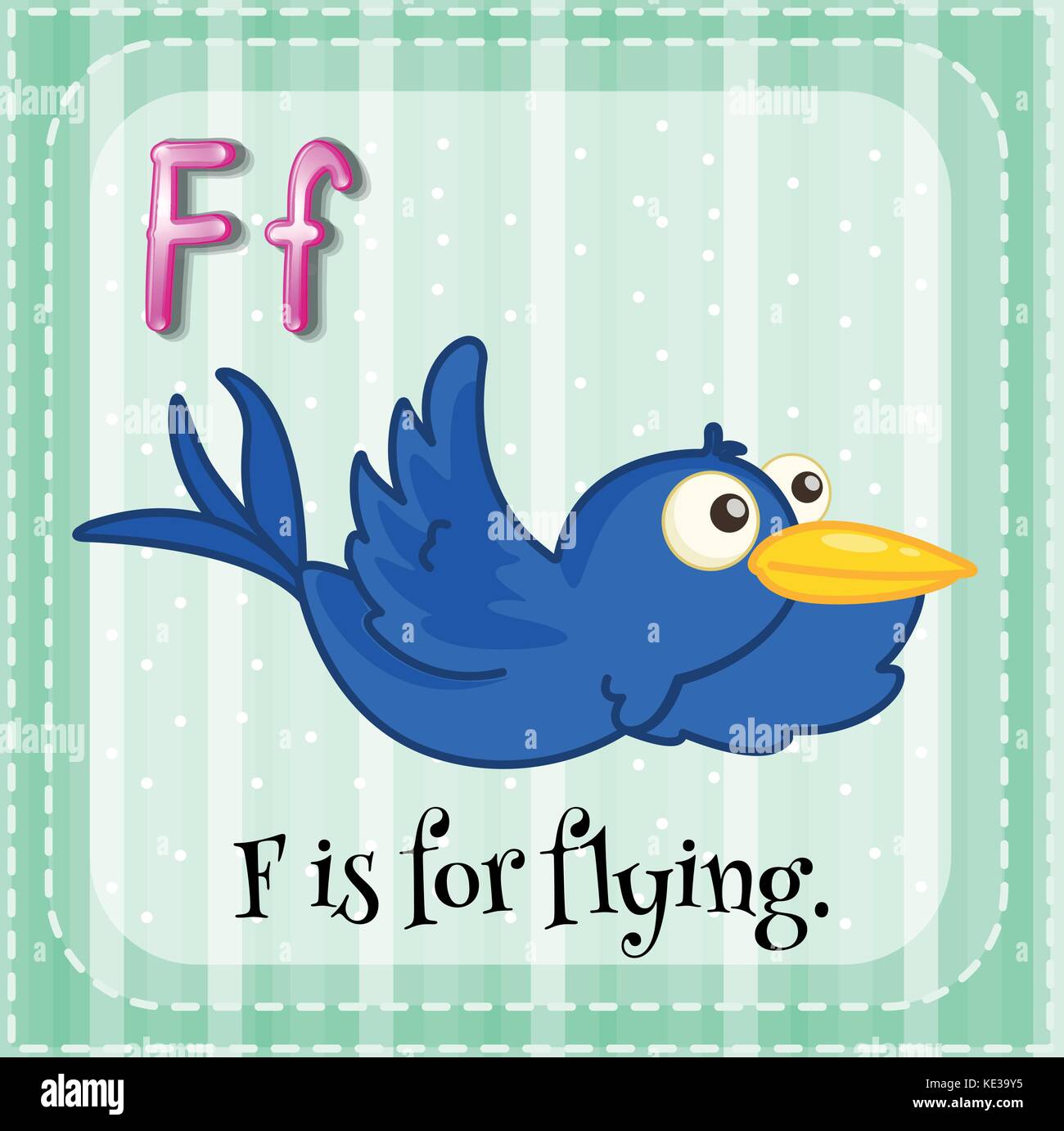Flashcard letter F is for flying illustration Stock Vector Image & Art ...