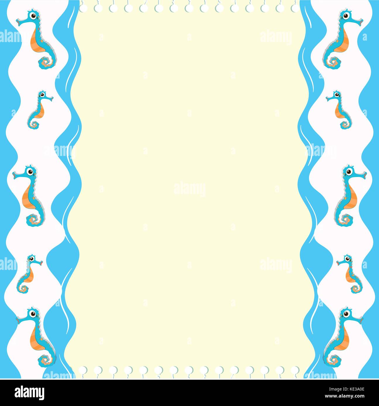 Paper design with seahorse illustration Stock Vector Image & Art - Alamy