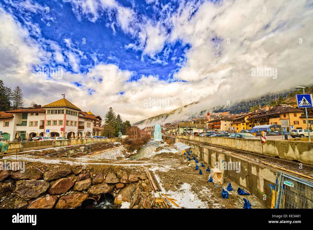 view of mountain village in Italy Stock Photo - Alamy