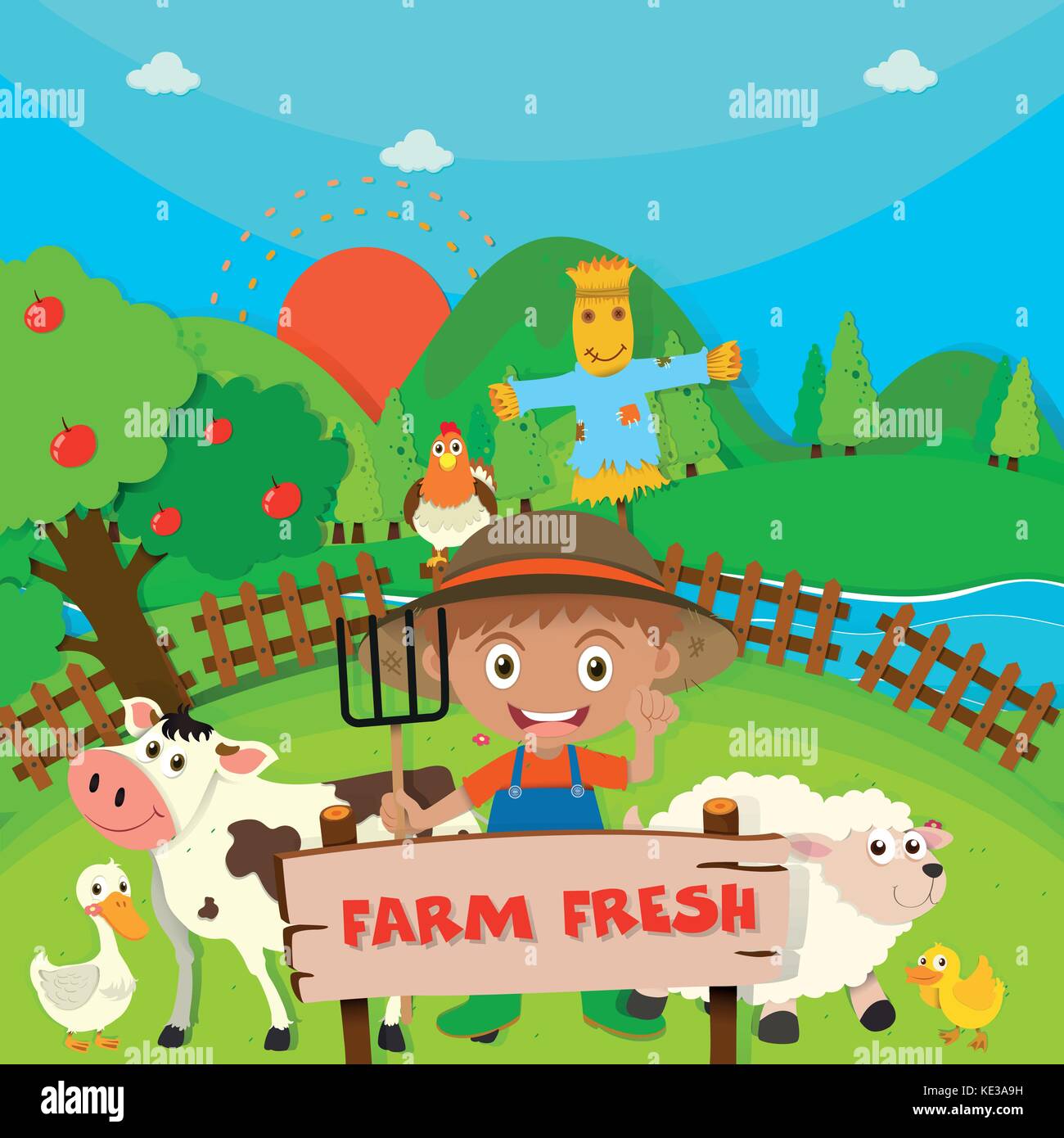 Farmyard duck Stock Vector Images - Alamy