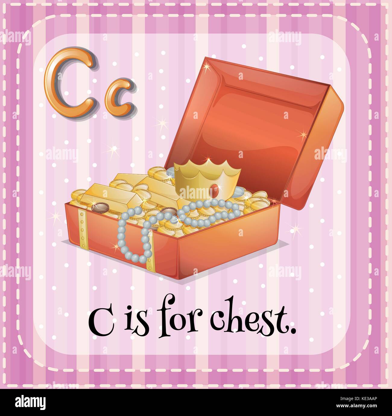 Flashcard letter C is for chest illustration Stock Vector Image & Art ...
