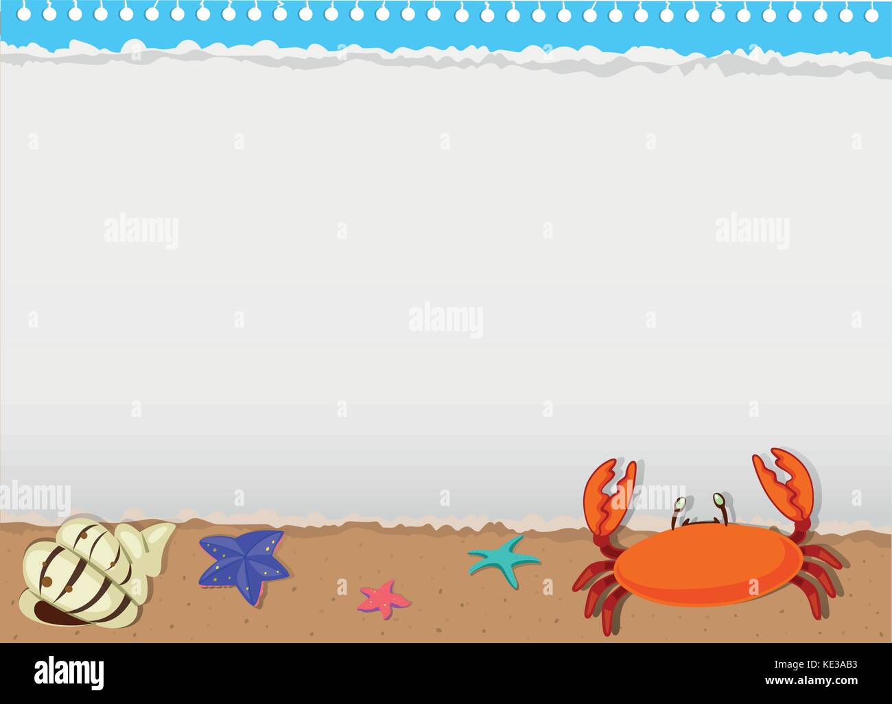 Border design with sea animals illustration Stock Vector Image & Art ...