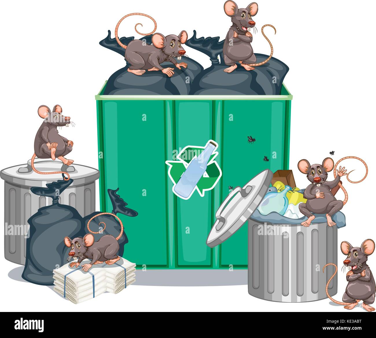 Art from rubbish Stock Vector Images - Alamy