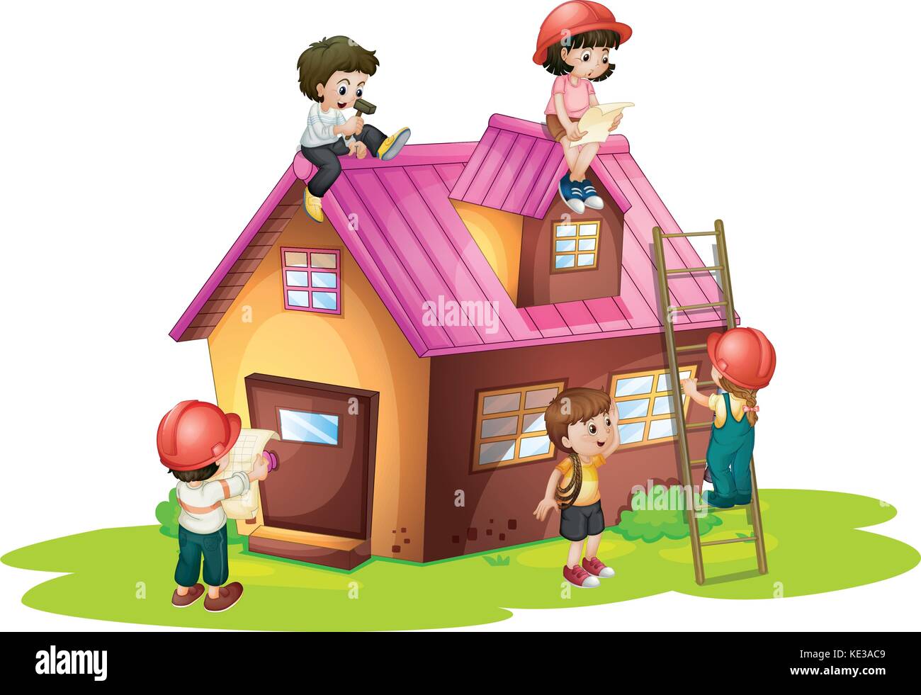 Fixing my house Stock Vector Images - Alamy