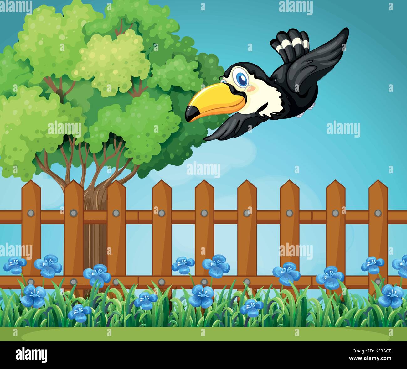 Toucan flying in the sky illustration Stock Vector Image & Art - Alamy