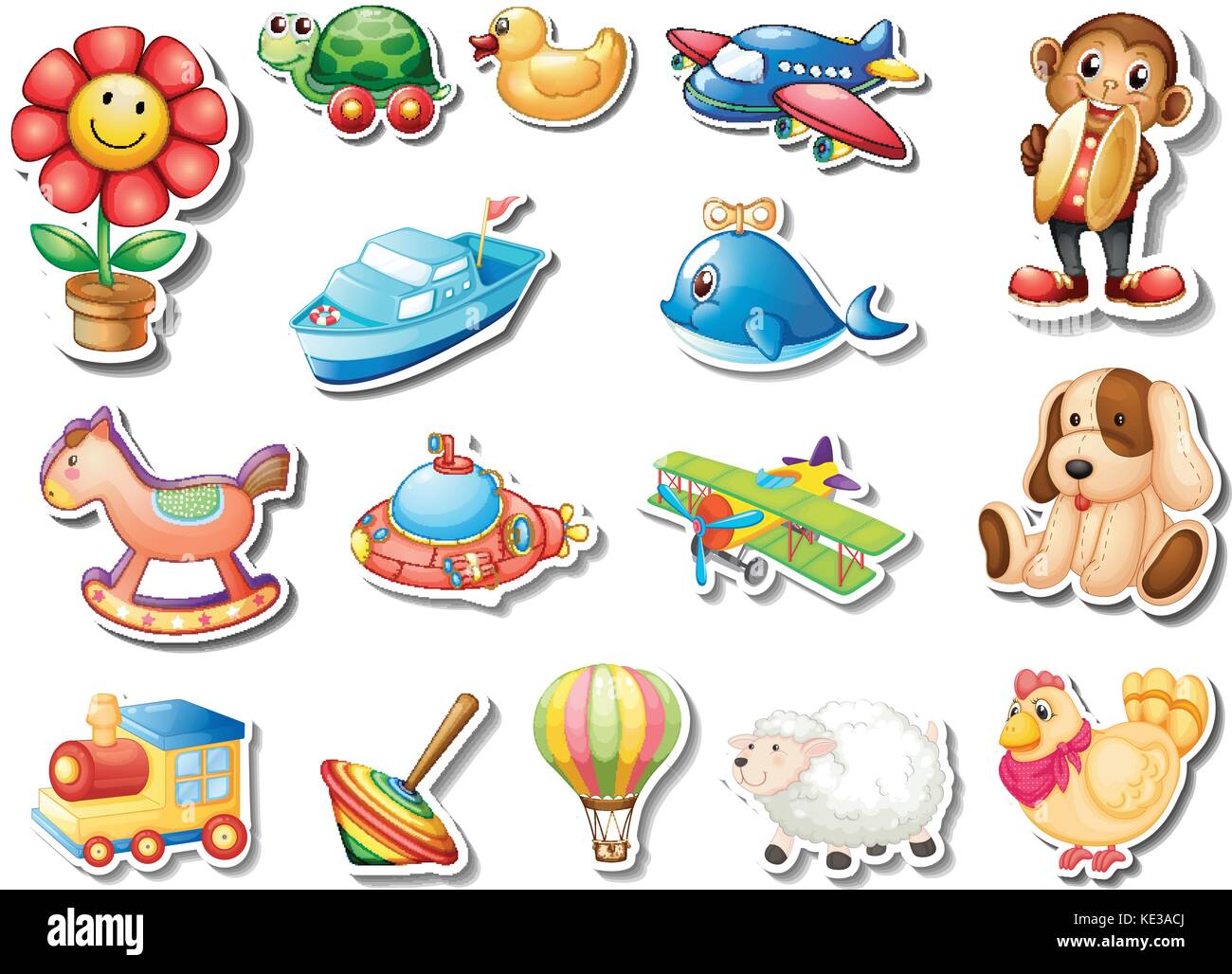 Sticker doll Stock Vector Images - Alamy