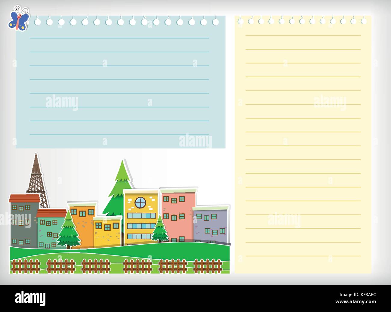 Paper design with buildings illustration Stock Vector Image & Art - Alamy