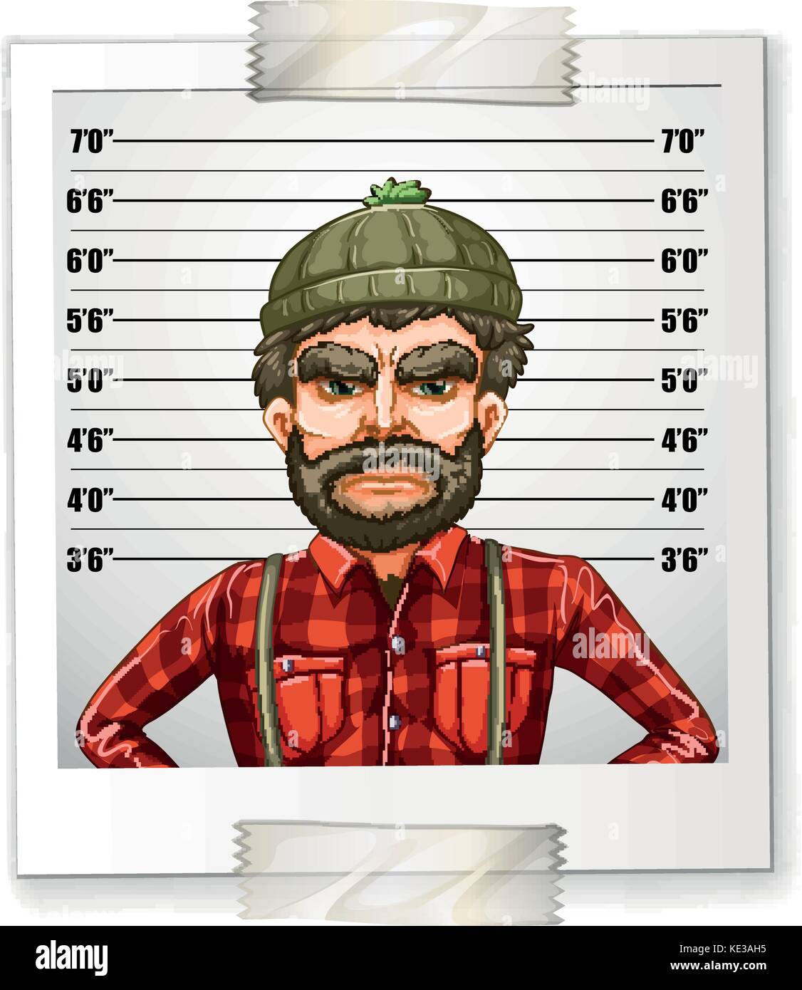Photo of old man on ID card illustration Stock Vector Image & Art - Alamy