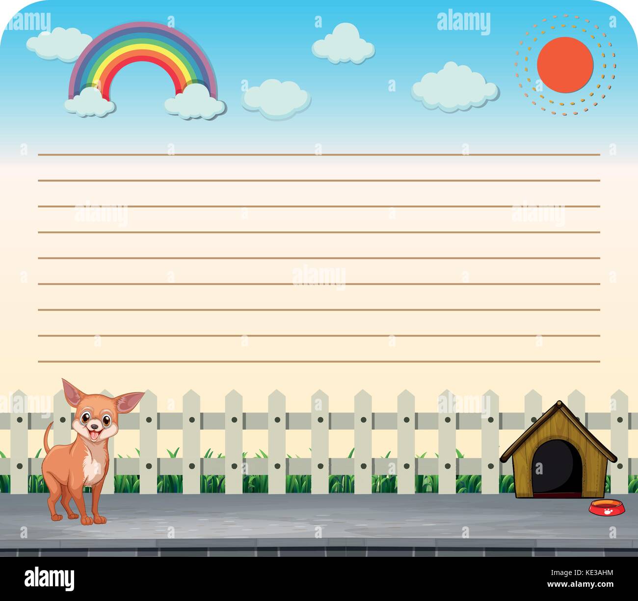 Paper design with little dog illustration Stock Vector Image & Art - Alamy