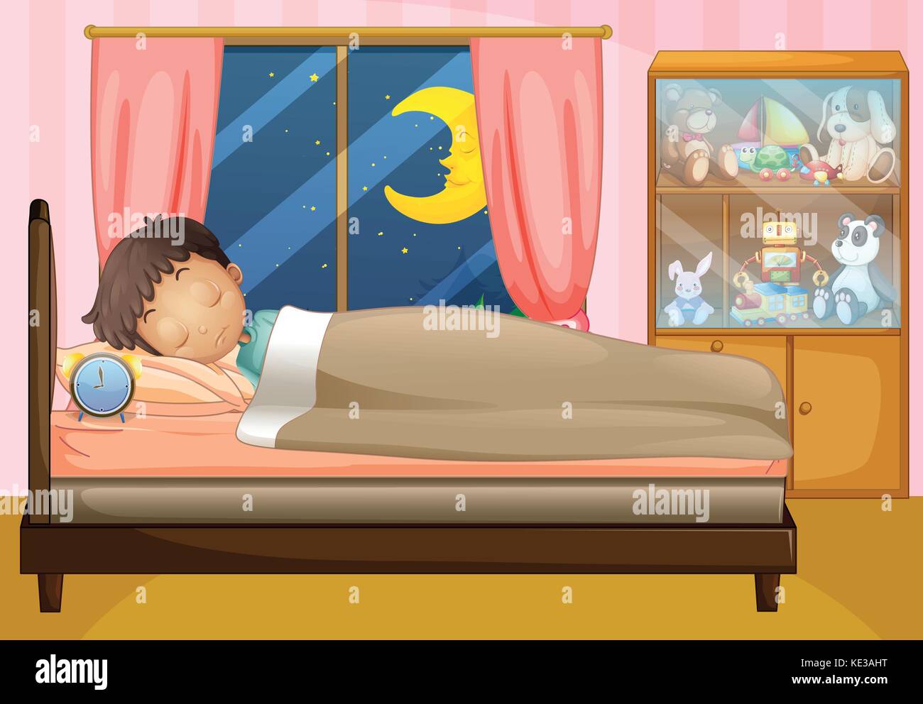 Boy drawing bedroom Stock Vector Images - Alamy