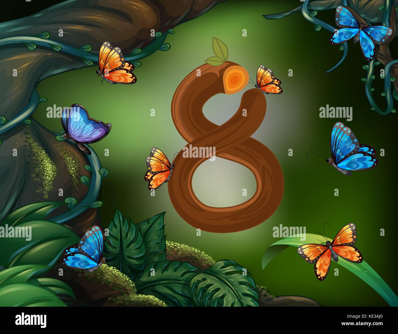 Number 8 worksheet hi-res stock photography and images - Alamy