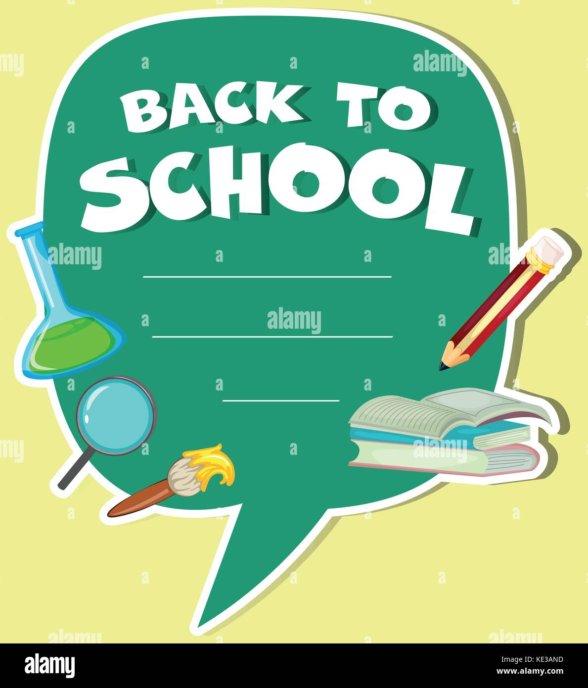 Border design with back to school theme illustration Stock Vector Image ...