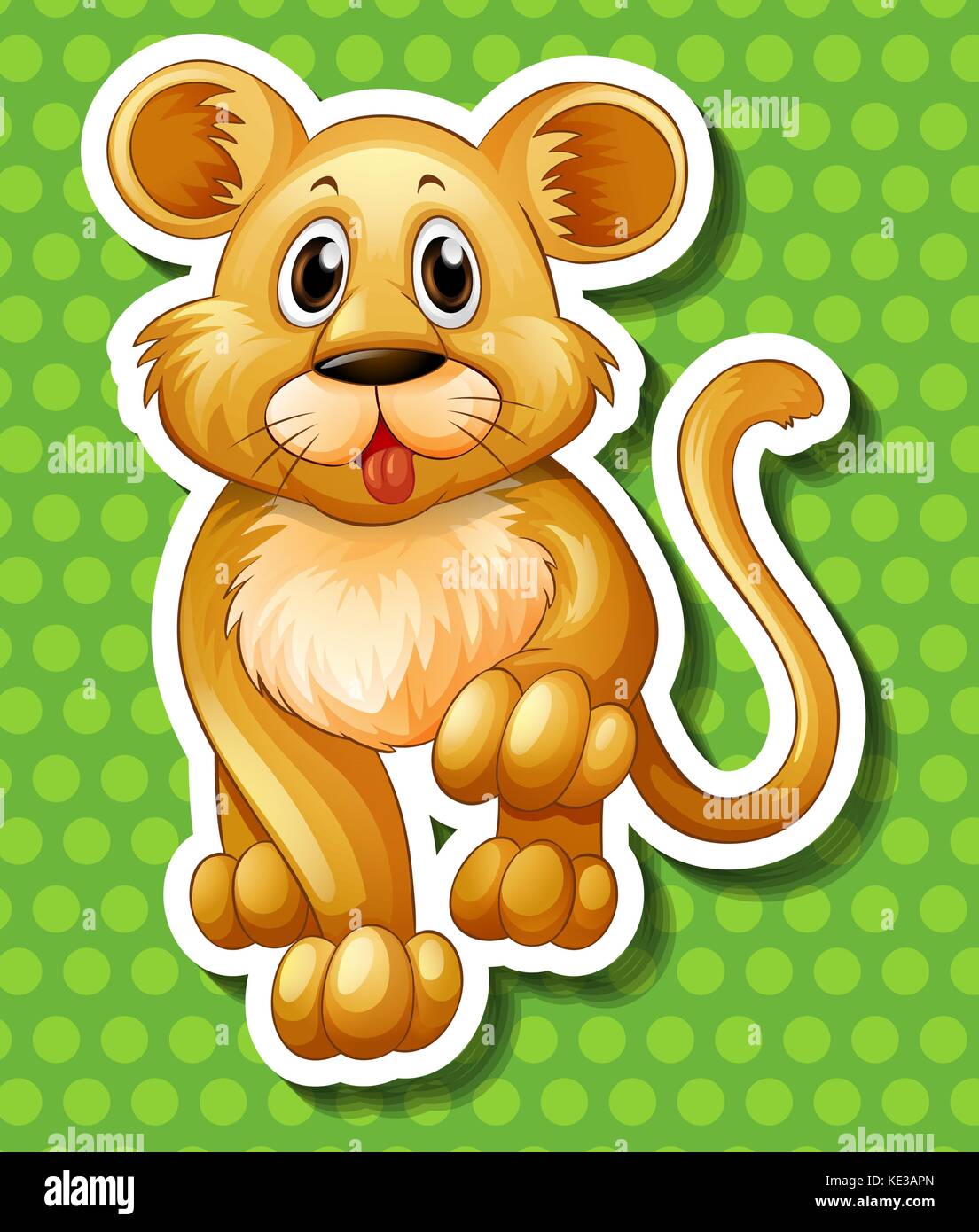 Lion and cub walking Stock Vector Images - Alamy