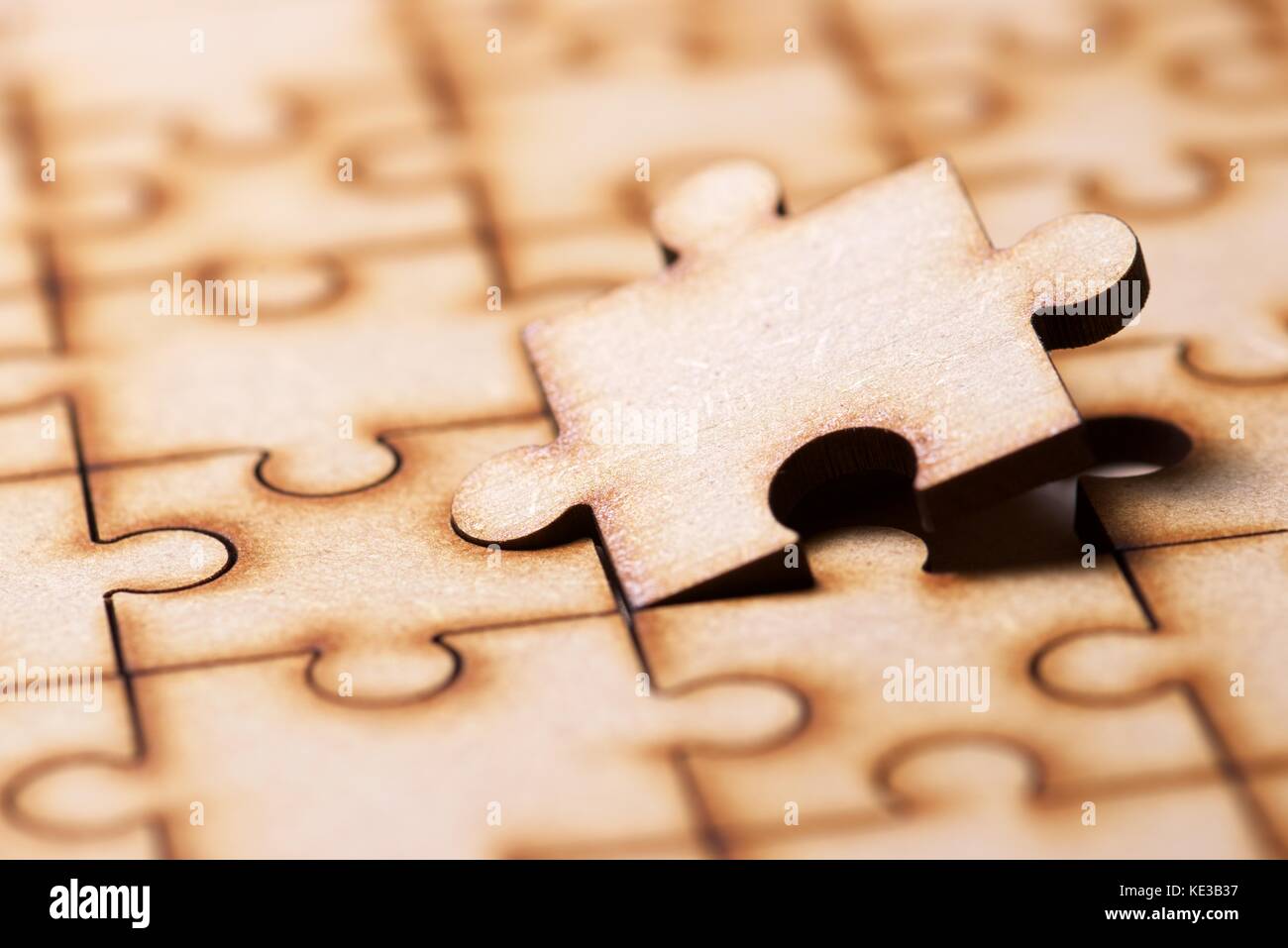 Close up of the pieces of a puzzle Stock Photo - Alamy
