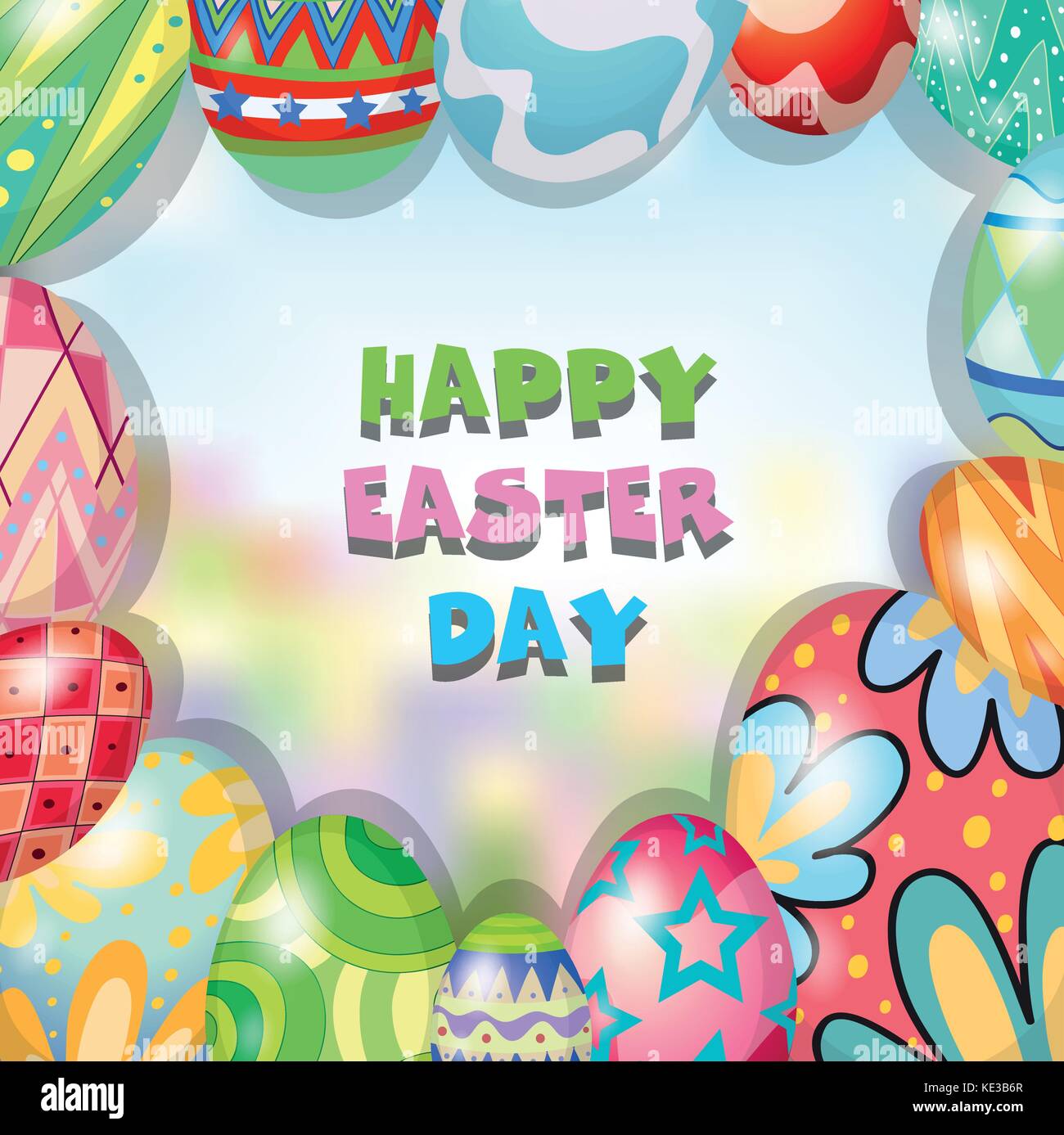 Border design with easter theme illustration Stock Vector Image & Art ...