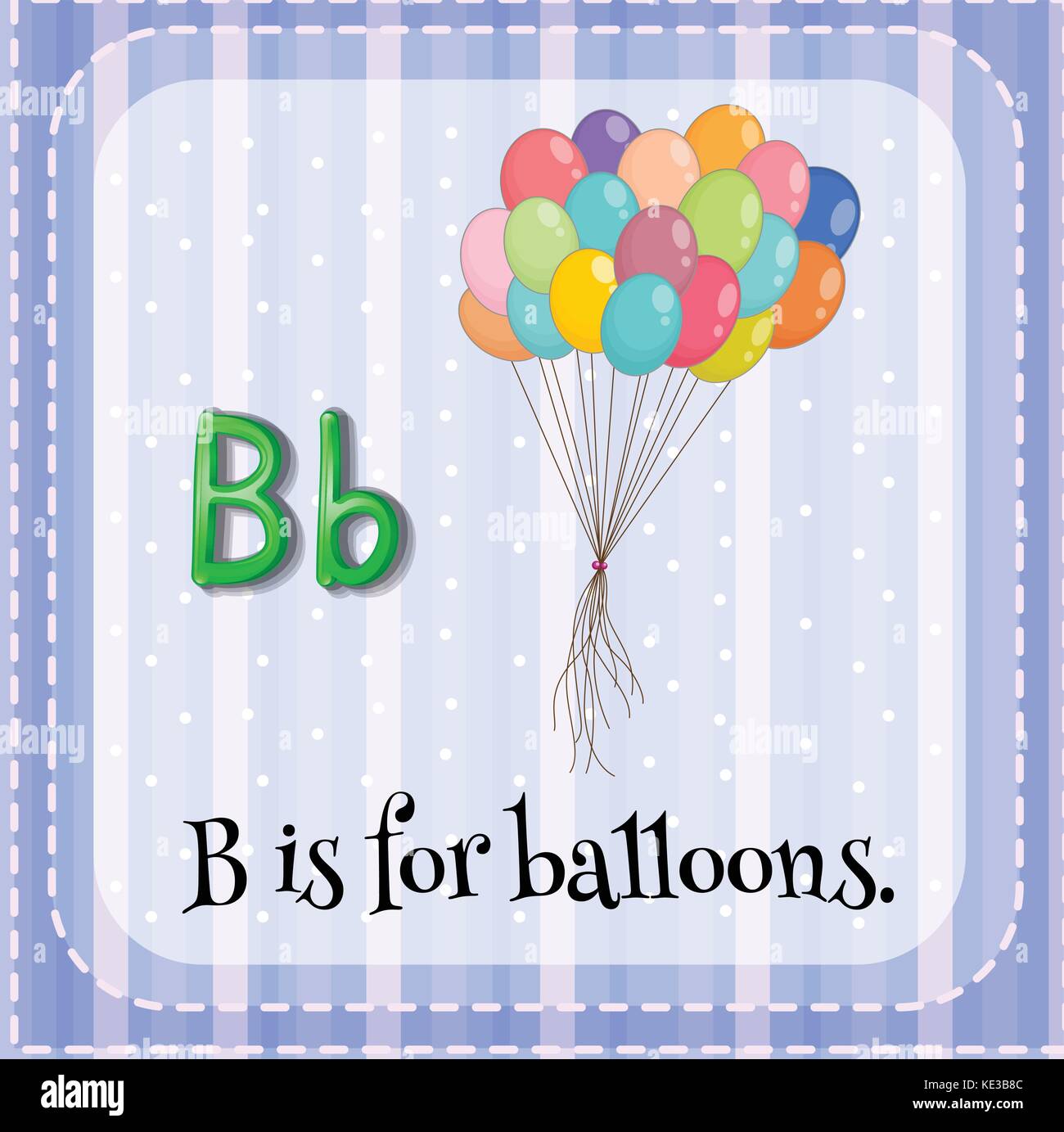 Flashcard of letter B illustration Stock Vector Image & Art - Alamy